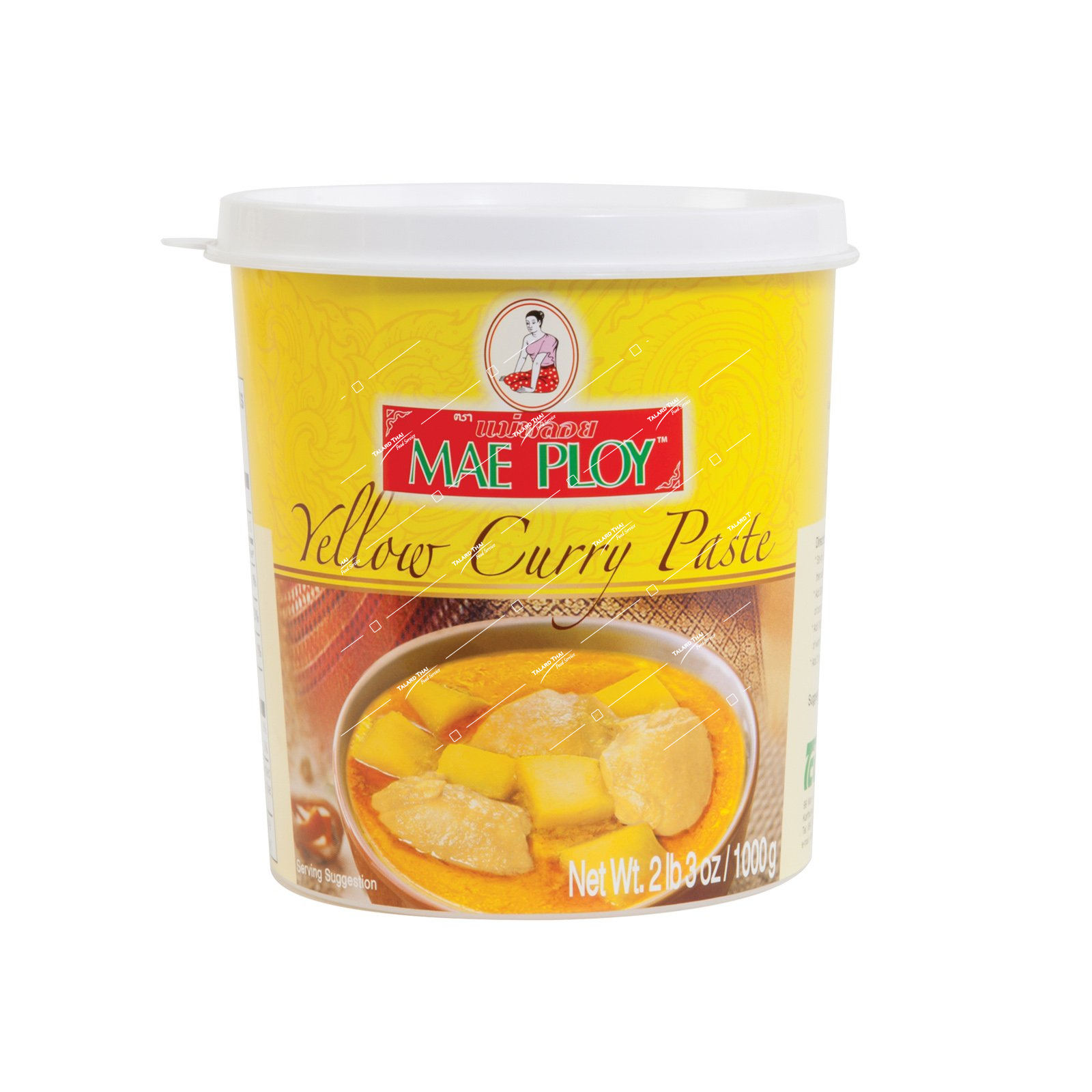 MAE PLOY YELLOW CURRY PASTE 1KG - Talard Thai Food Service